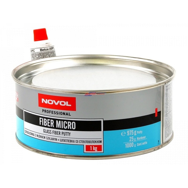 Novol FIBER MICRO Шпатлевка со стекловолокном, вес 1кг